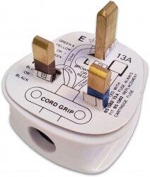 13 Amp Fused White Plug Top